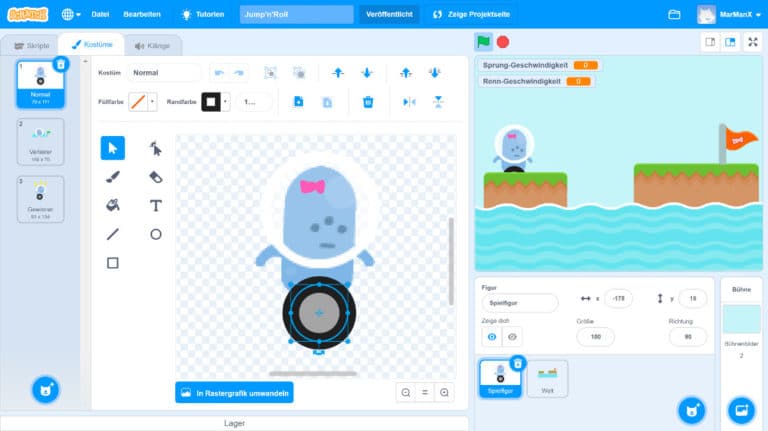 SCRATCH JUMP AND RUN | Tutorial in 10 einfachen Schritten