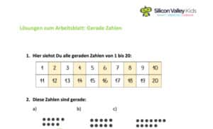 GERADE ZAHLEN | Erklärung + kostenloses Arbeitsblatt mit Lösungen